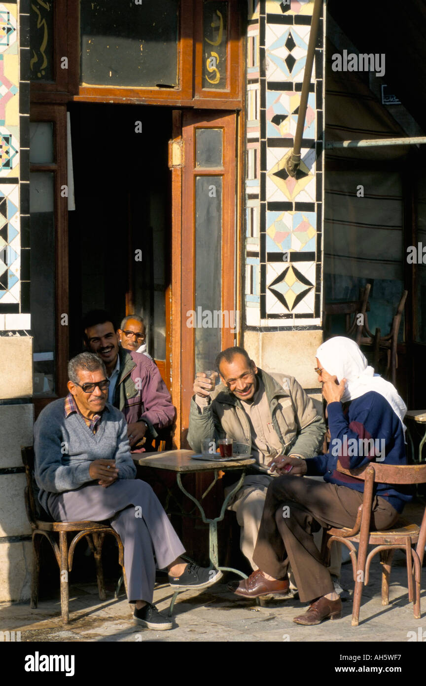 Coffee house and tea shop near Citadel Cairo Egypt North Africa Africa ...