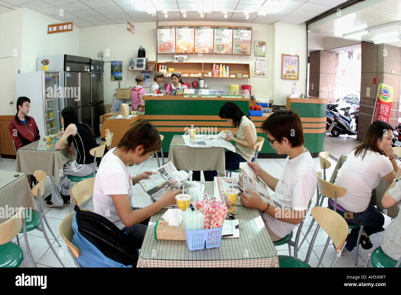 Asia breakfast shop Stock Photo - Alamy