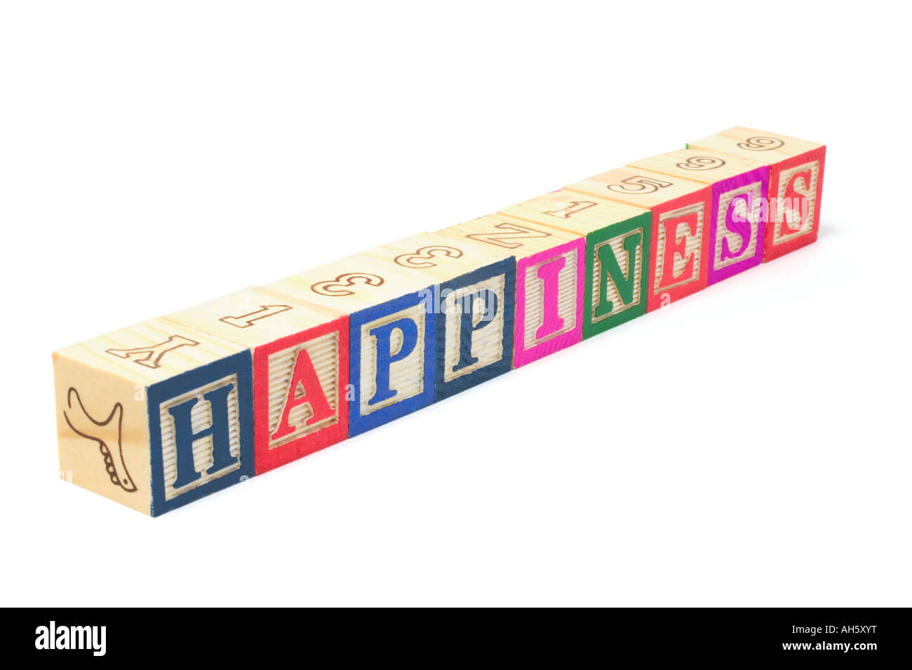 Alphabet Blocks - HAPPINESS Stock Photo - Alamy