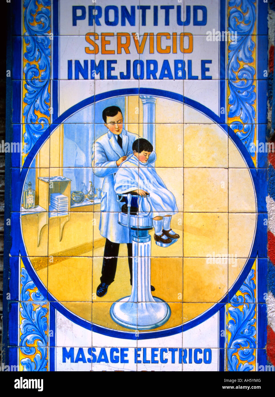 Barber shop tiles hi-res stock photography and images - Alamy