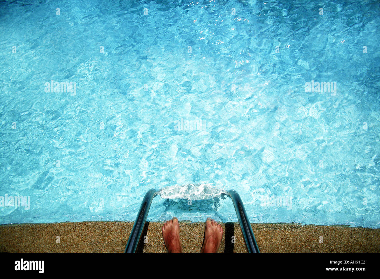 Swimming pool about to be entered Stock Photo - Alamy