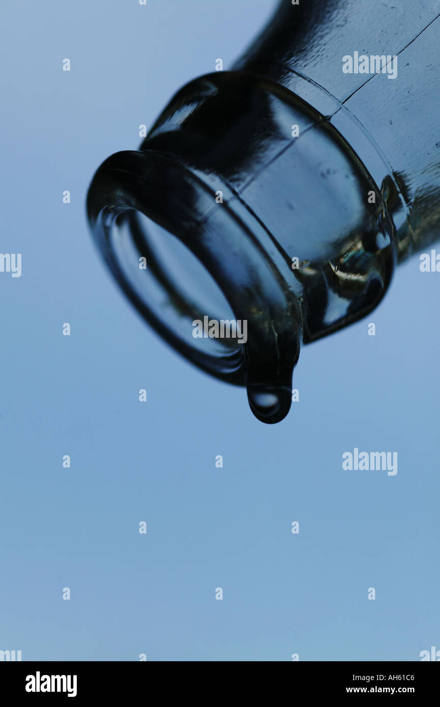 Water coming out of a bottle Stock Photo - Alamy