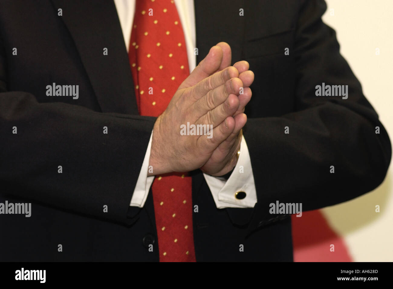 Hand gestures from Gordon Brown while giving speech in South Wales UK ...