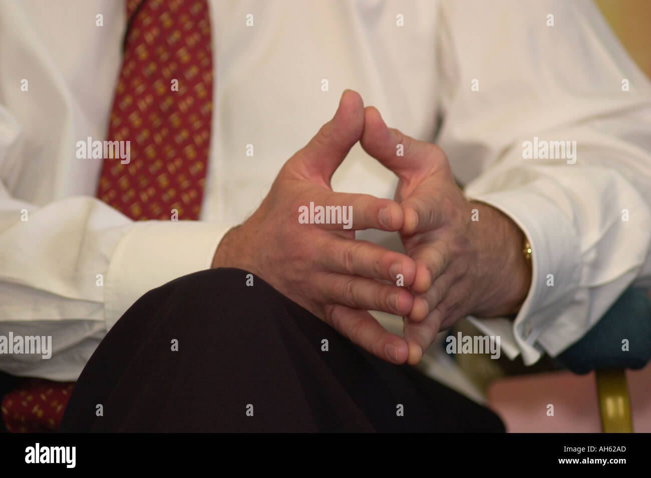 Hand gestures from Prime Minister Tony Blair while speaking at a ...