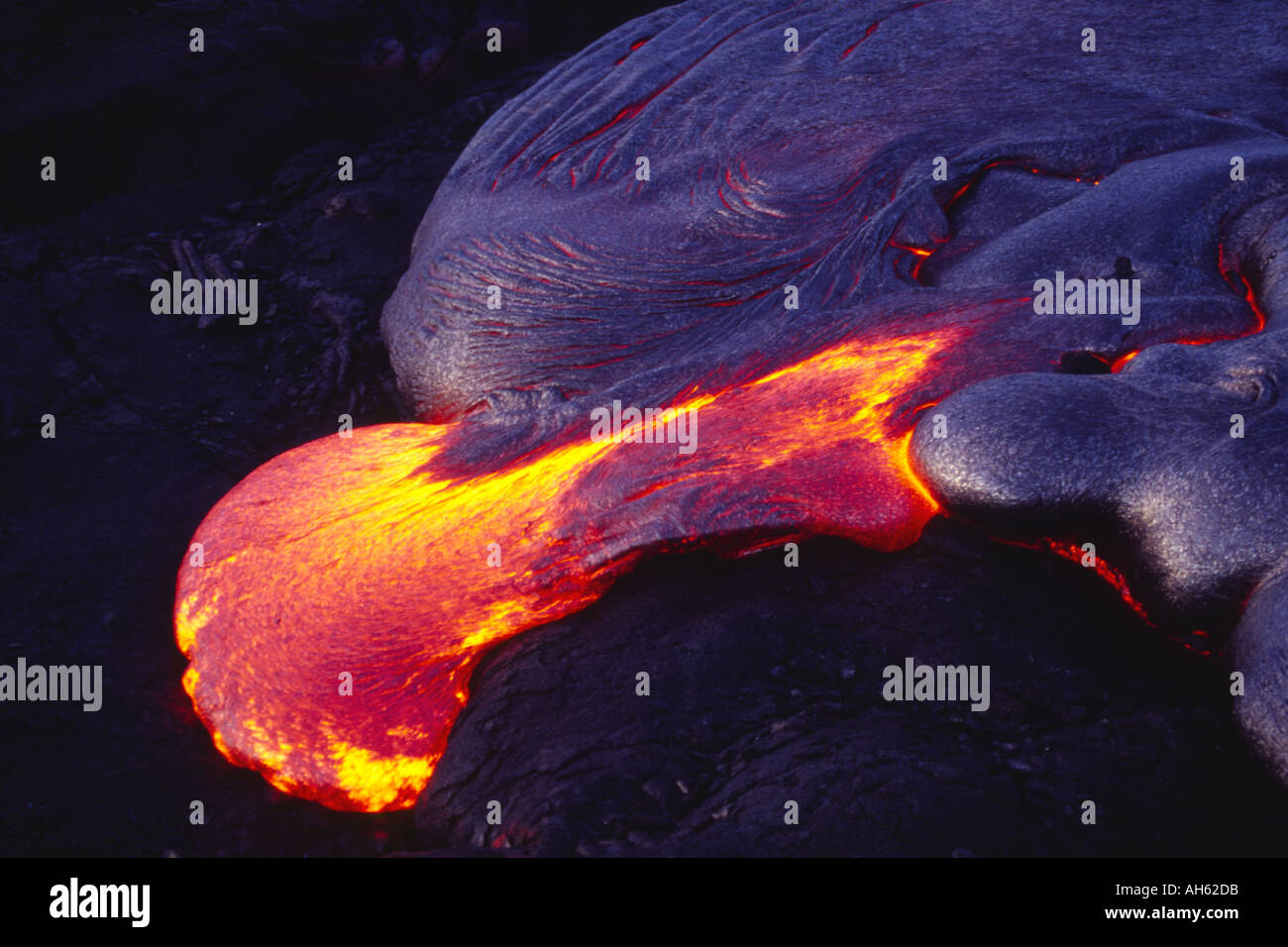 Pahoehoe Lava Kilauea Volcano Hawaii Volcanoes National Park Island of ...