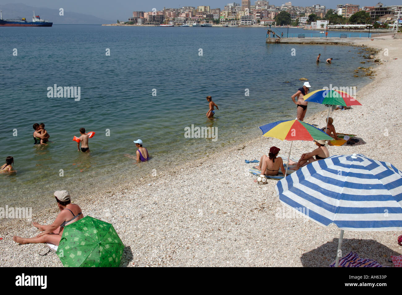 The beach at Saranda Albania Stock Photo - Alamy