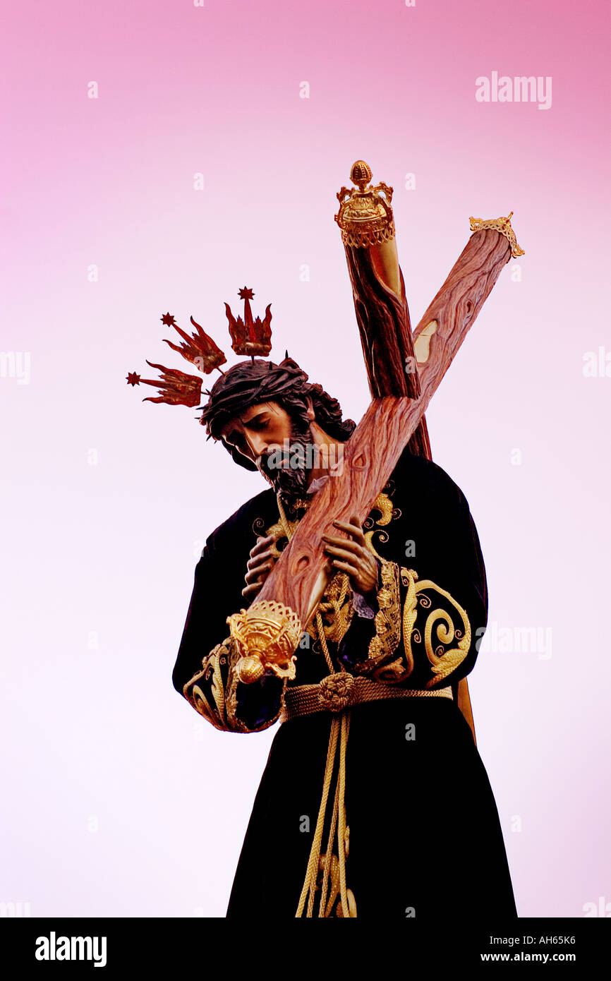image of christ in a procession of holy week Stock Photo - Alamy