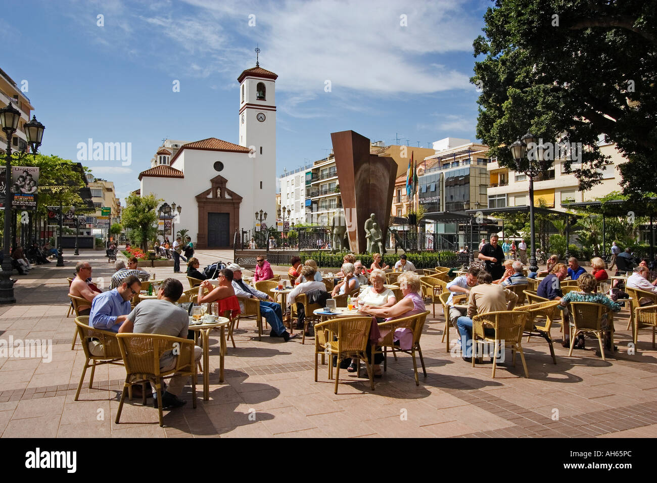 square of the constitution in fuengirola malaga sun coast andalusia ...