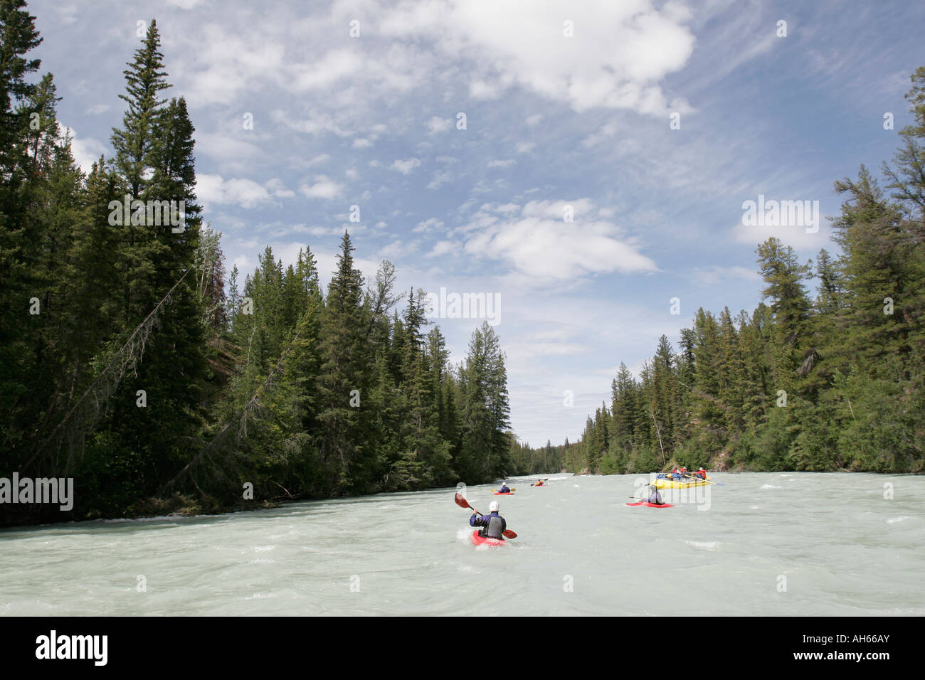 white water kayaking and rafting trip down the Taseko river in the ...