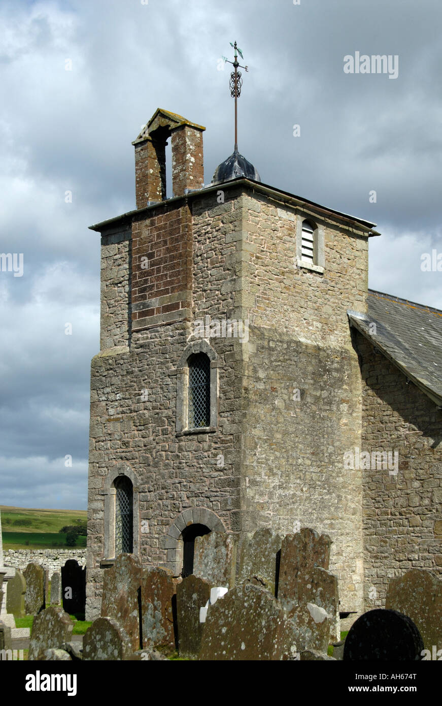South West view of Tower , Church of Saint Cuthbert . Bewcastle ...
