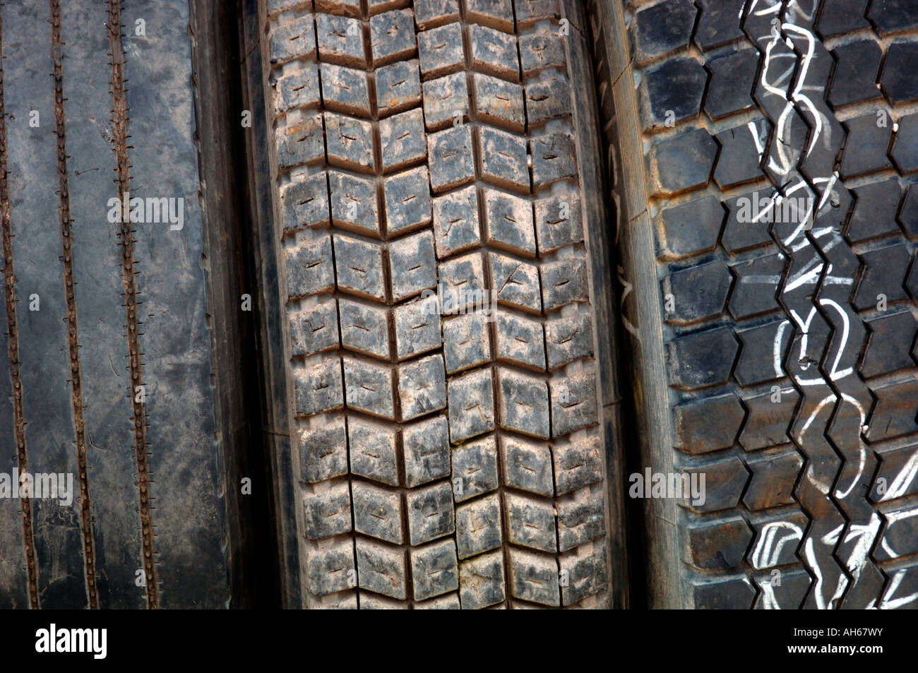 Closeup Of Tyre Treads Stock Photo - Alamy