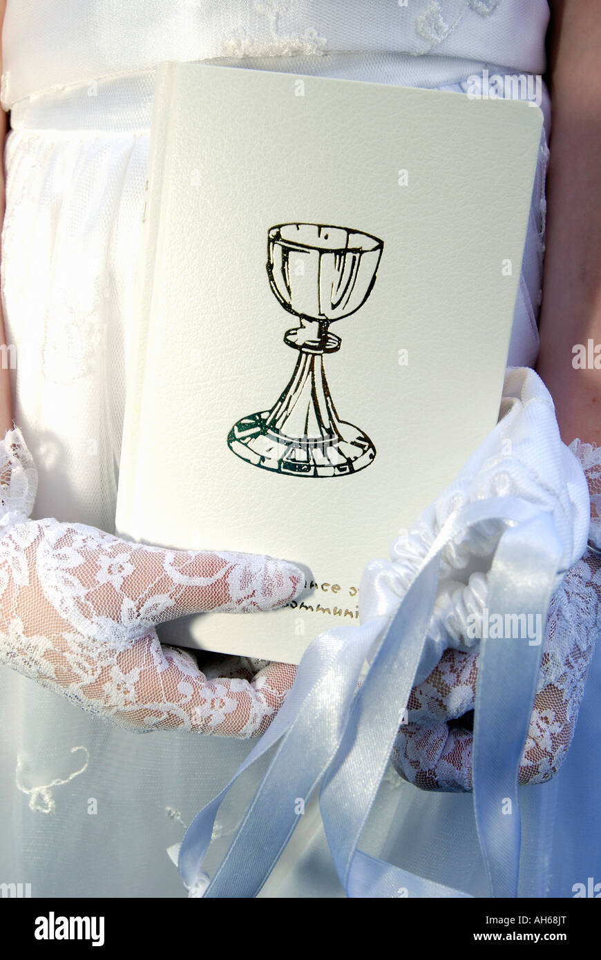 Ardara County Donegal Ireland First communion a child receives a prayer ...