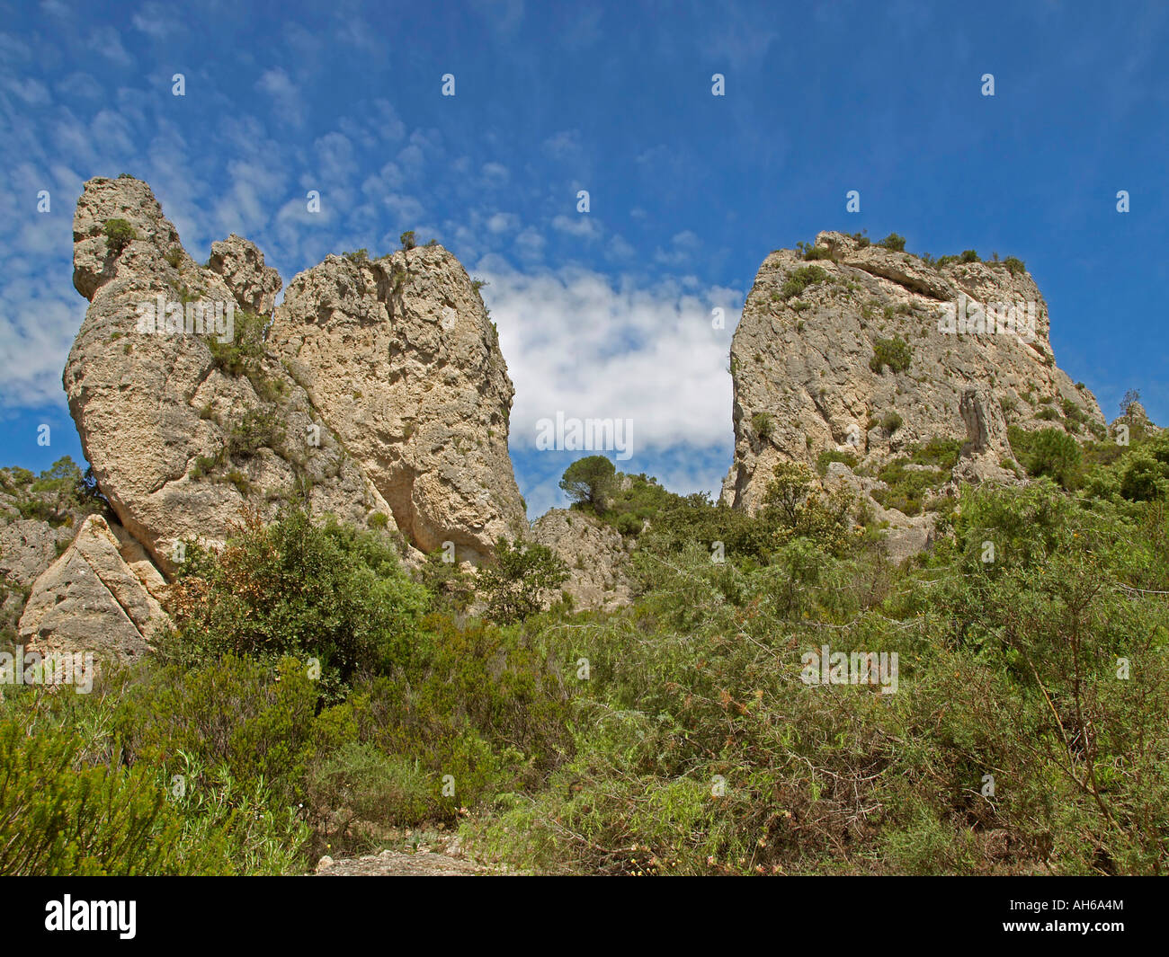 chaotic formation of rocks Cirque de Mourèze Hérault Frankreich Stock ...