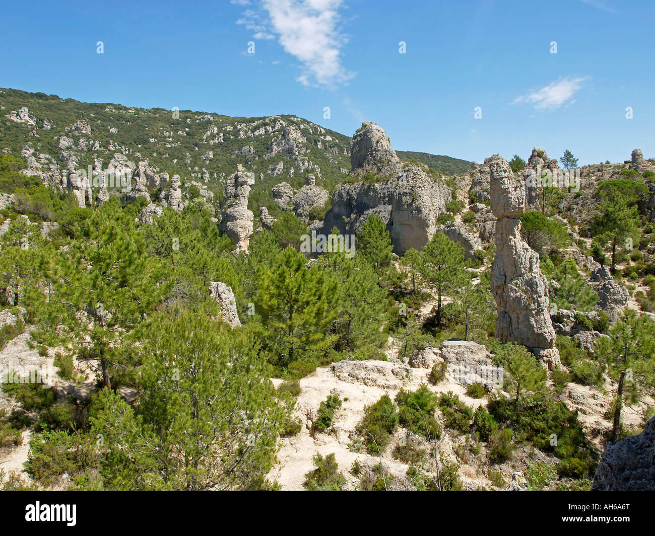 chaotic formation of rocks Cirque de Mourèze Hérault Frankreich Stock ...