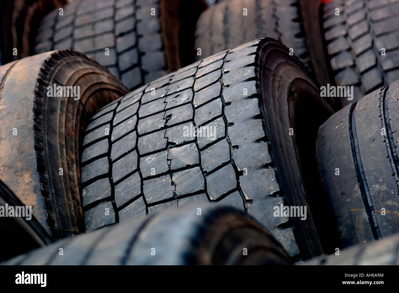 Closeup Of Tyre Treads Stock Photo - Alamy
