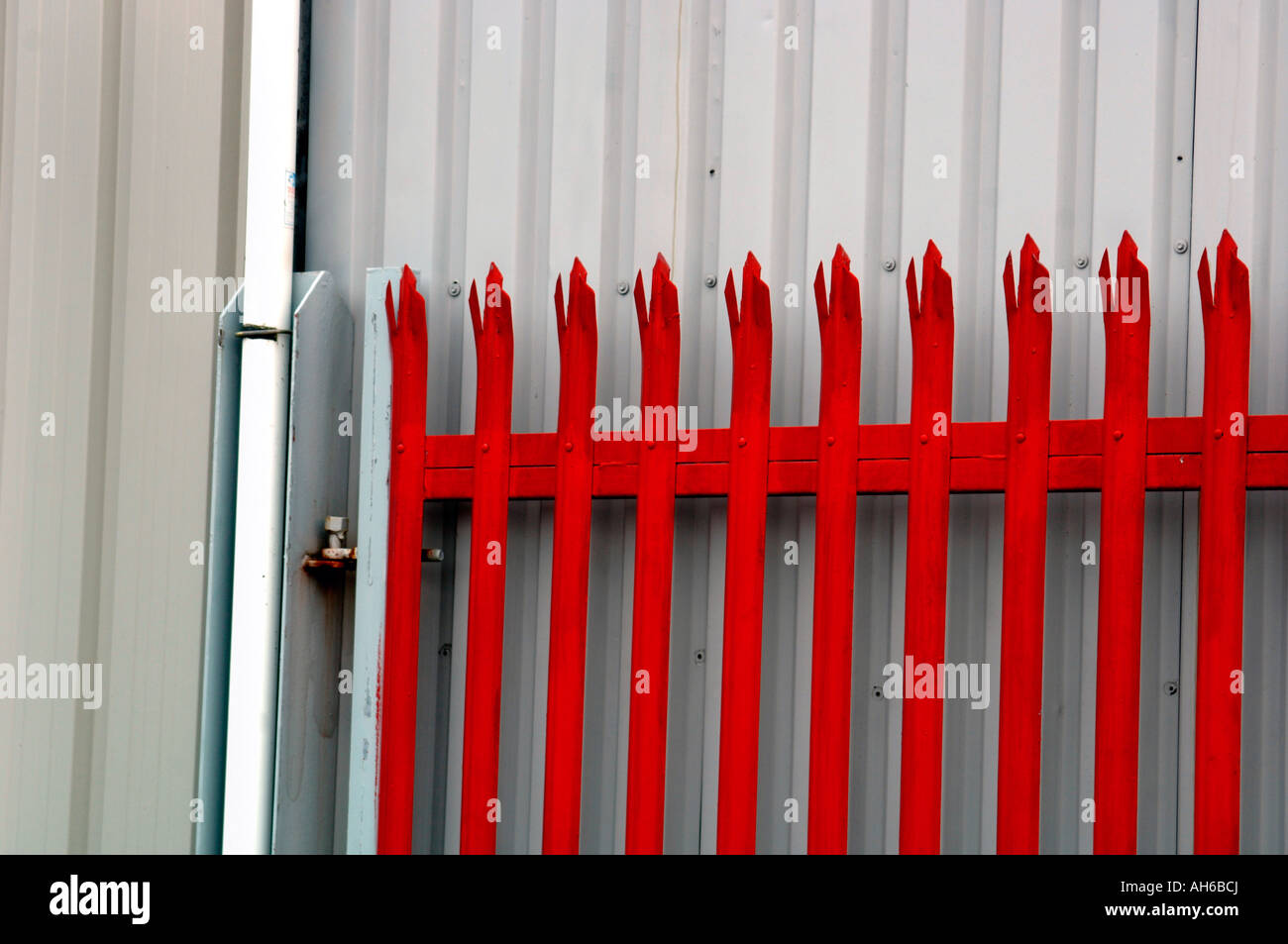 Corrugated Wall & Gate Stock Photo - Alamy