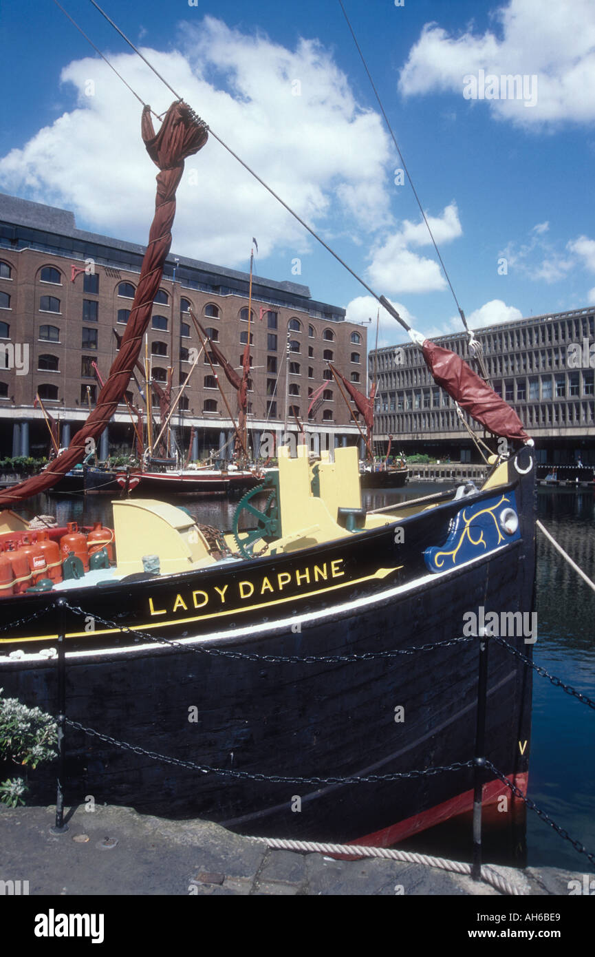 The 1923 Thames sailing barge Lady Daphne at St Catherine s Dock London ...