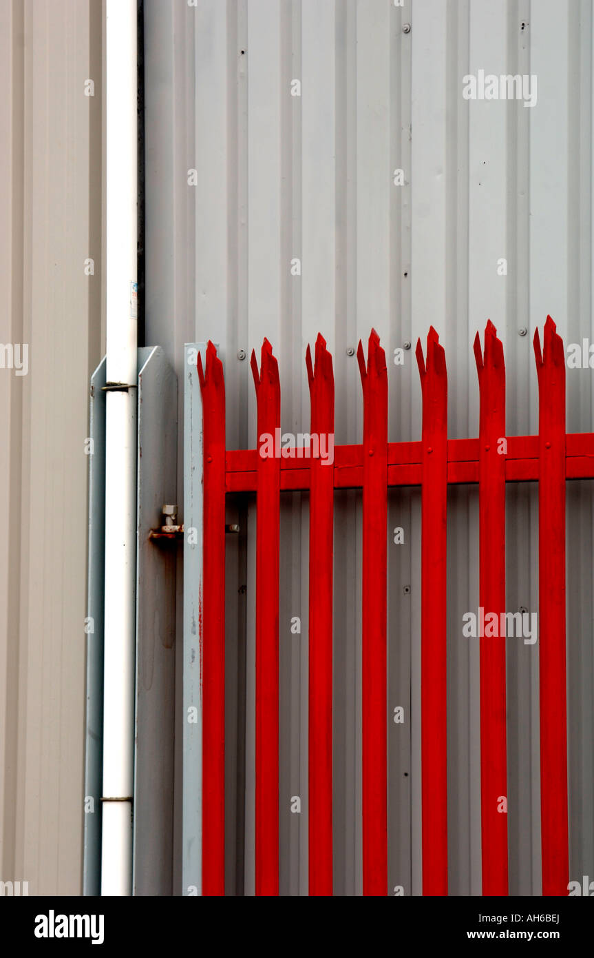 Corrugated Wall & Gate Stock Photo - Alamy