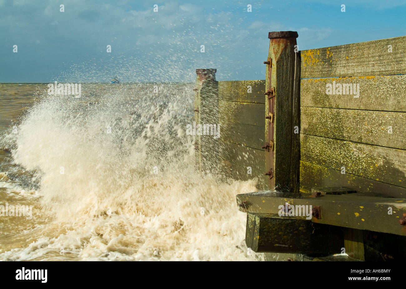 Sea barrier whitstable Stock Photo - Alamy