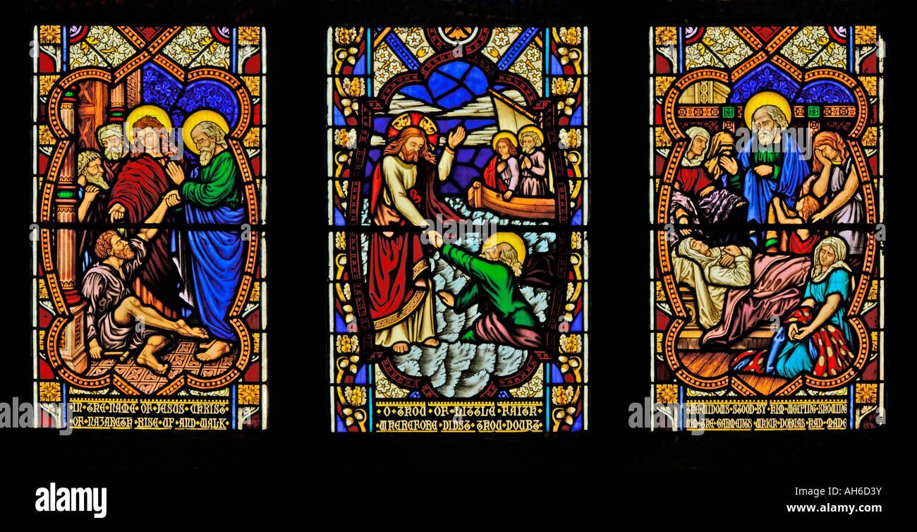 Detail of East window. Church of Saint Peter, Great Asby, Cumbria ...