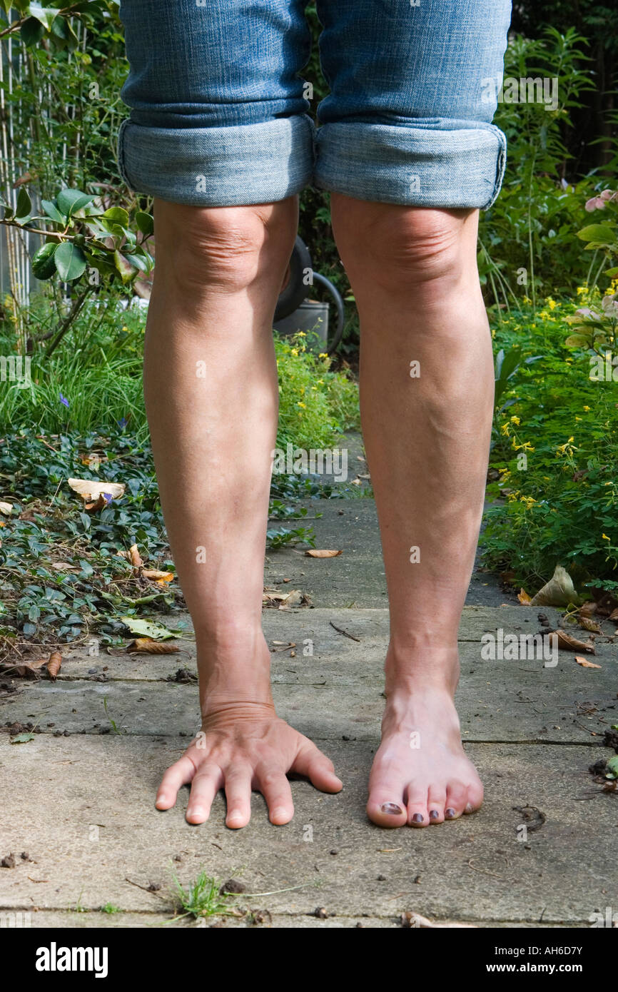 Hand and foot digital composite Stock Photo - Alamy