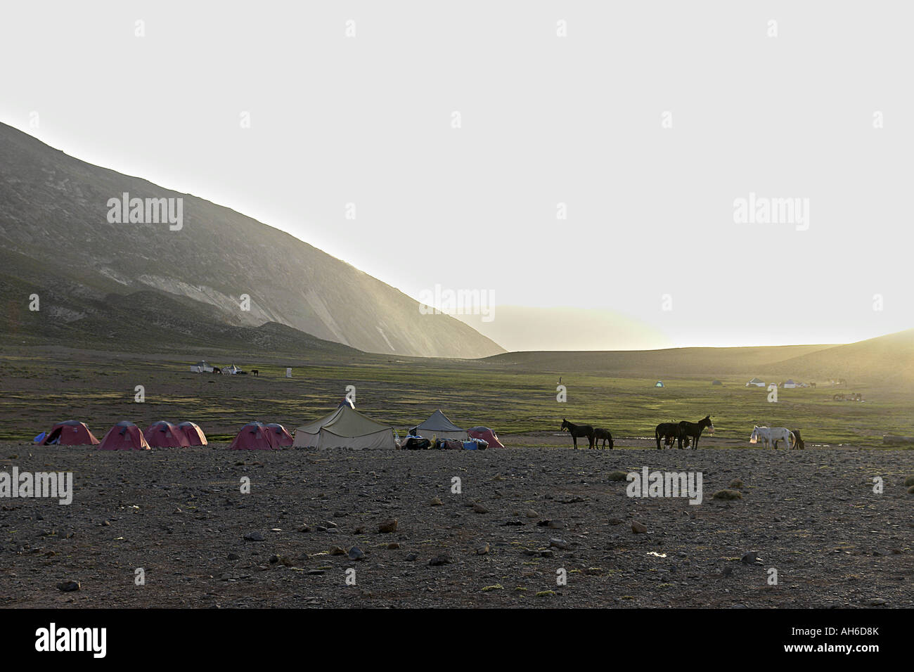 Dawn at Tarkedit plateau High Atlas Region Morocco Stock Photo - Alamy
