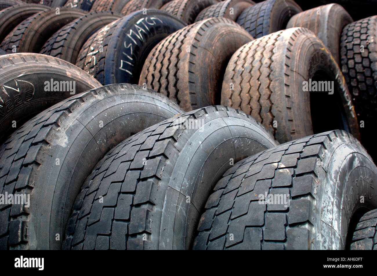 Closeup Of Tyre Treads Stock Photo - Alamy