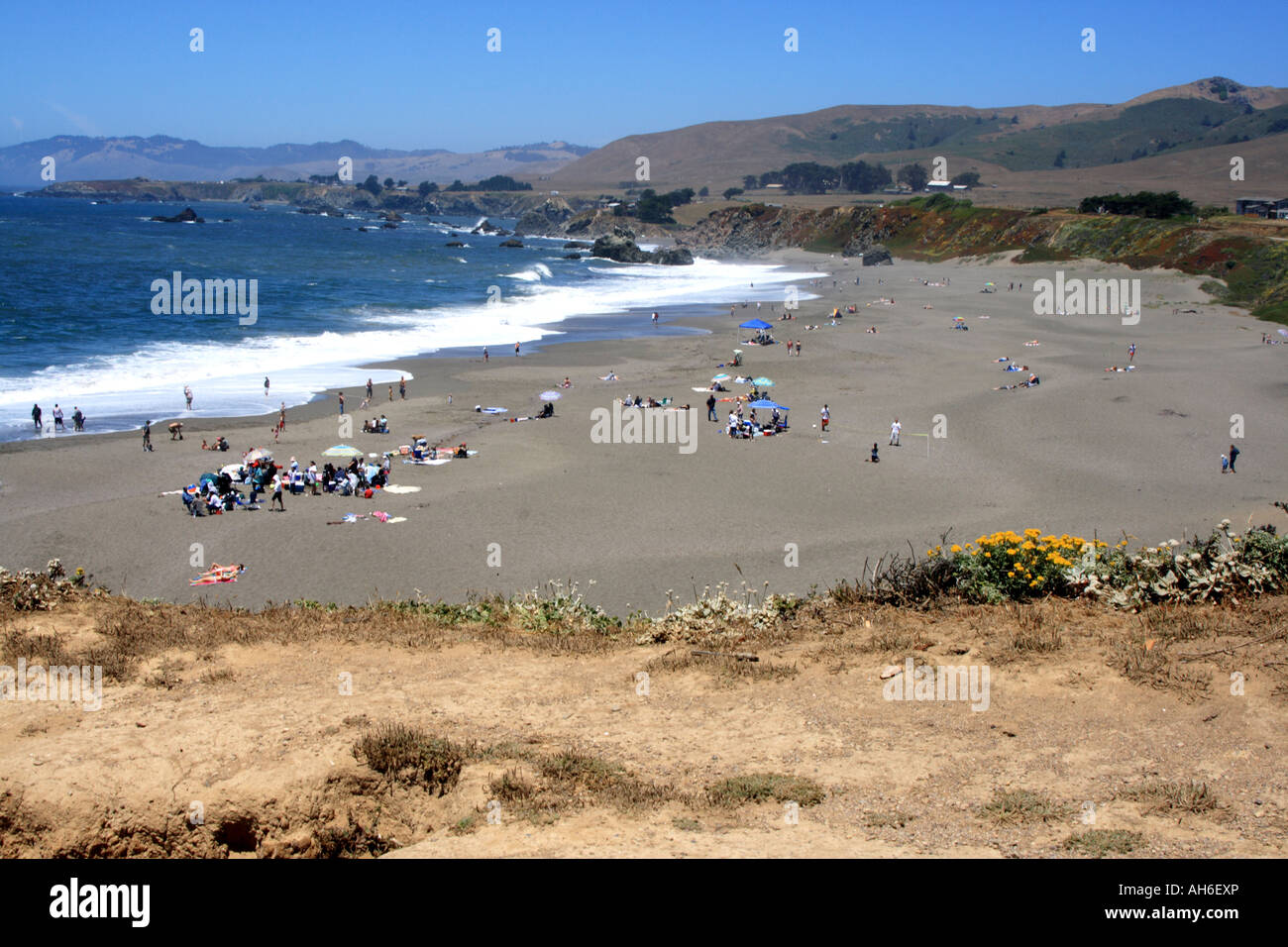 Beach along the Northern California coast Stock Photo - Alamy