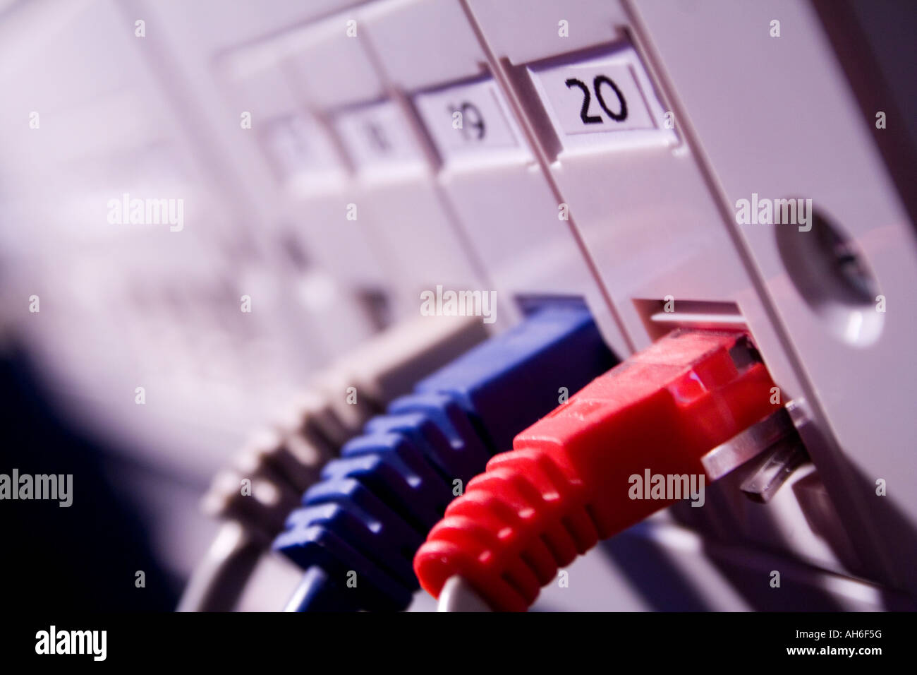 Network box with wires Stock Photo - Alamy