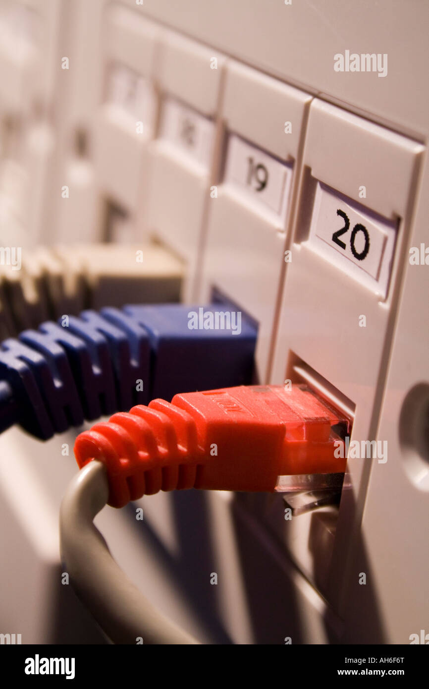 Network box with wires Stock Photo - Alamy