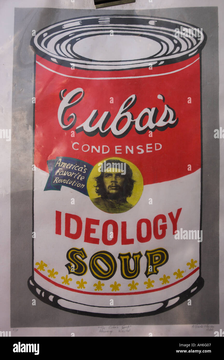Cuba Havana Habana Vieja Old Havana poster showing a drawing of a food ...