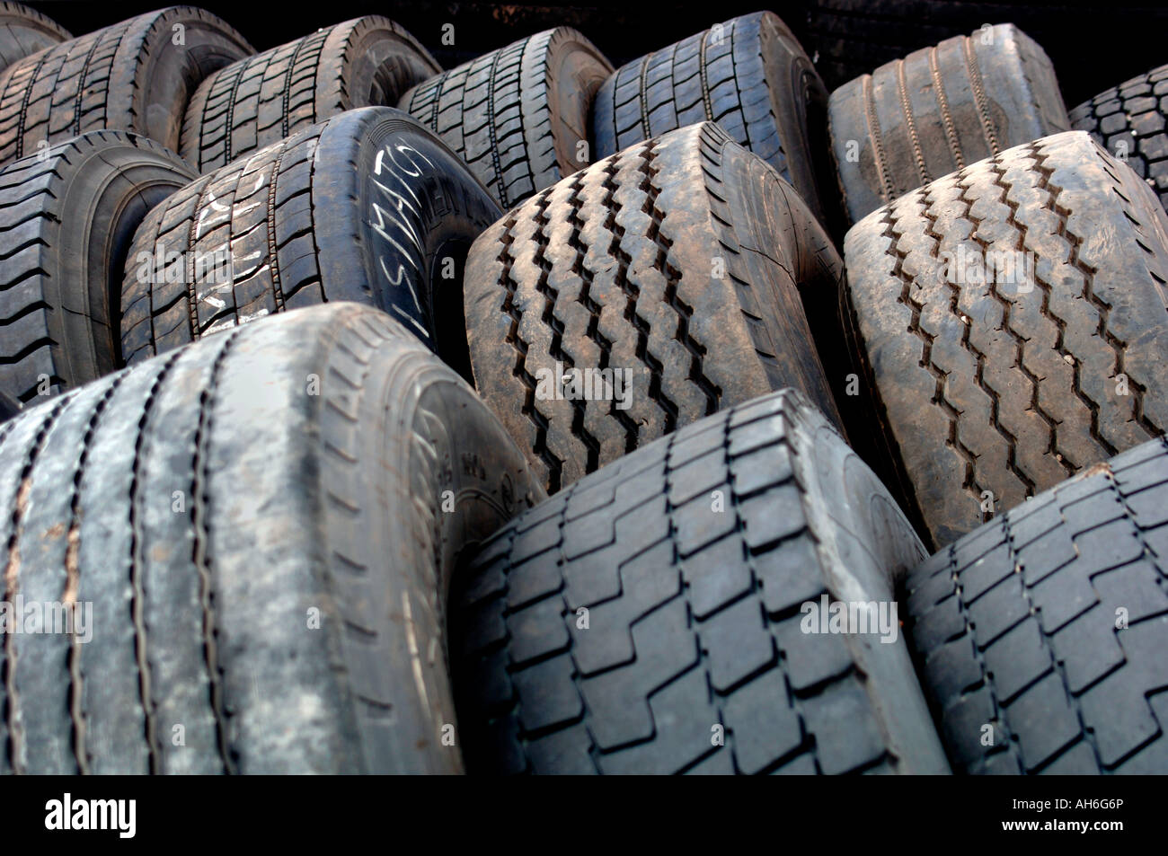 Closeup Of Tyre Treads Stock Photo - Alamy