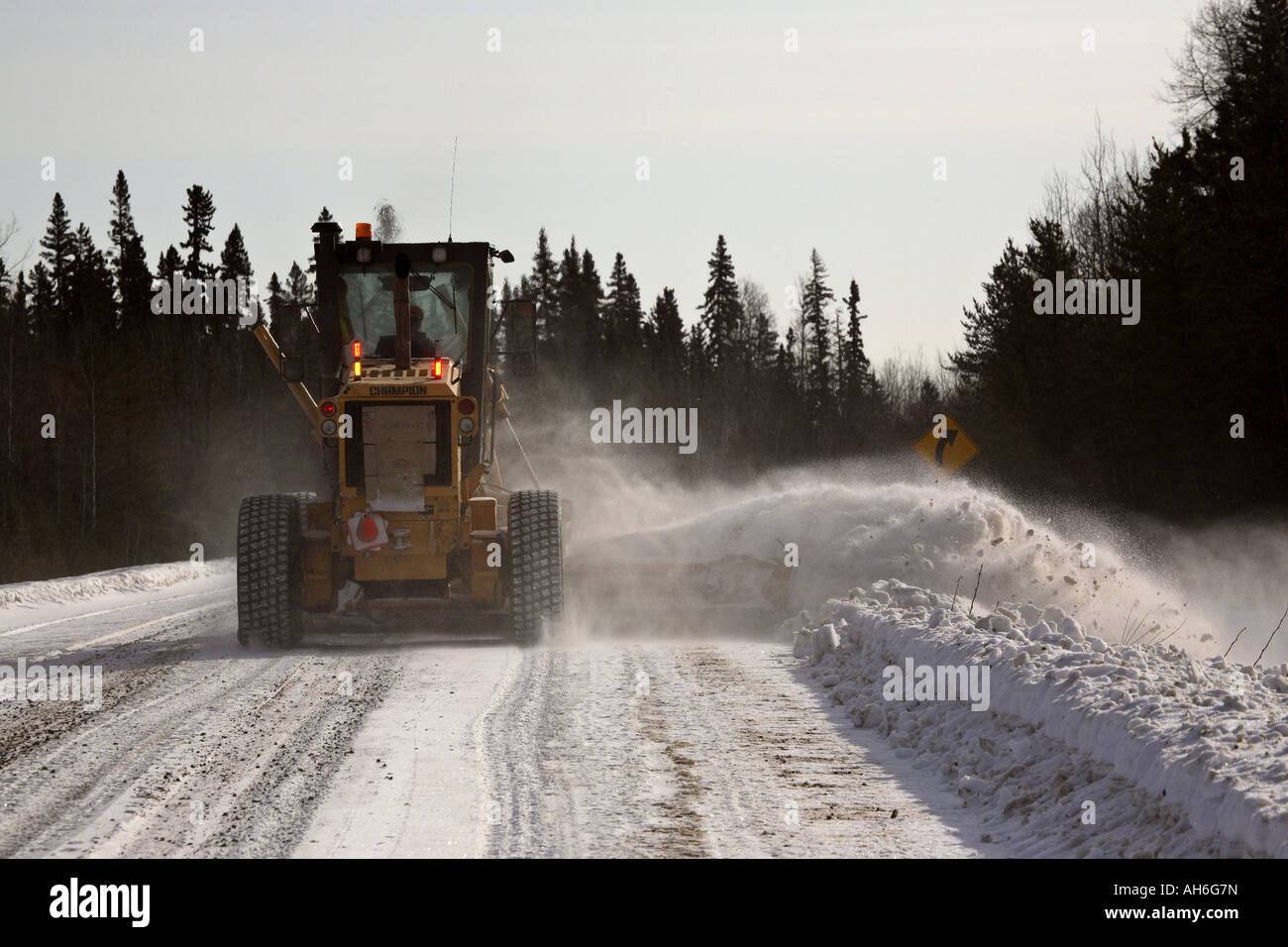 Snow covered logging road hi-res stock photography and images - Alamy