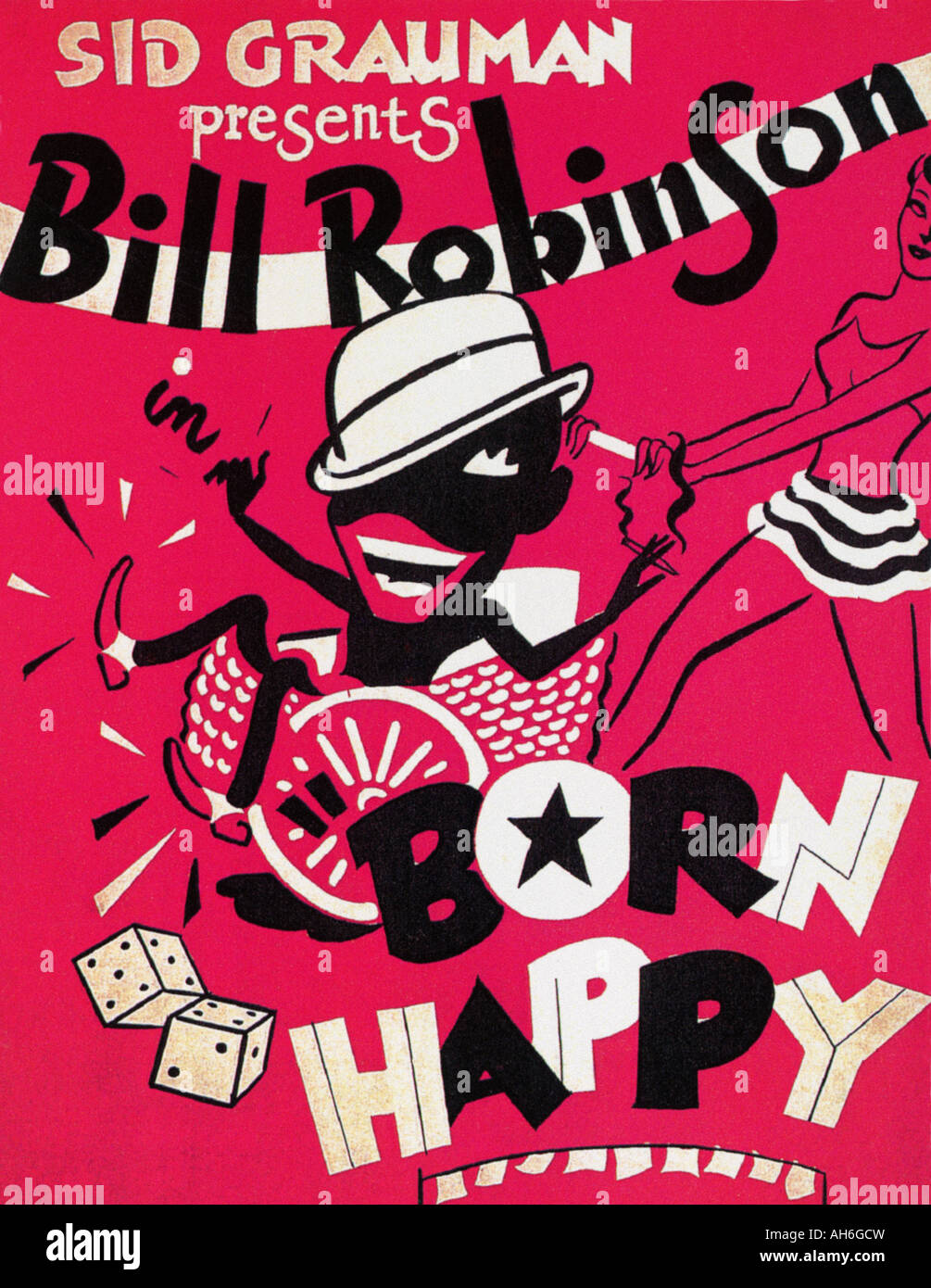 BILL BOJANGLES ROBINSON Poster for a 1930s show with the legendary US ...