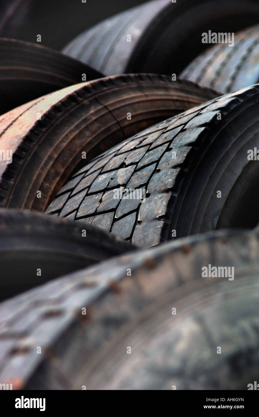 Closeup Of Tyre Treads Stock Photo - Alamy