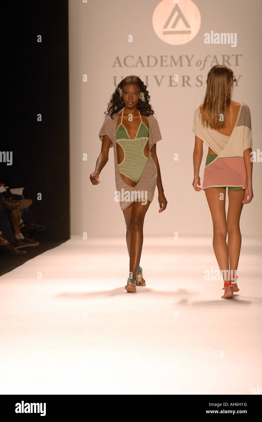 Models display designs from students of the Academy of Art University ...