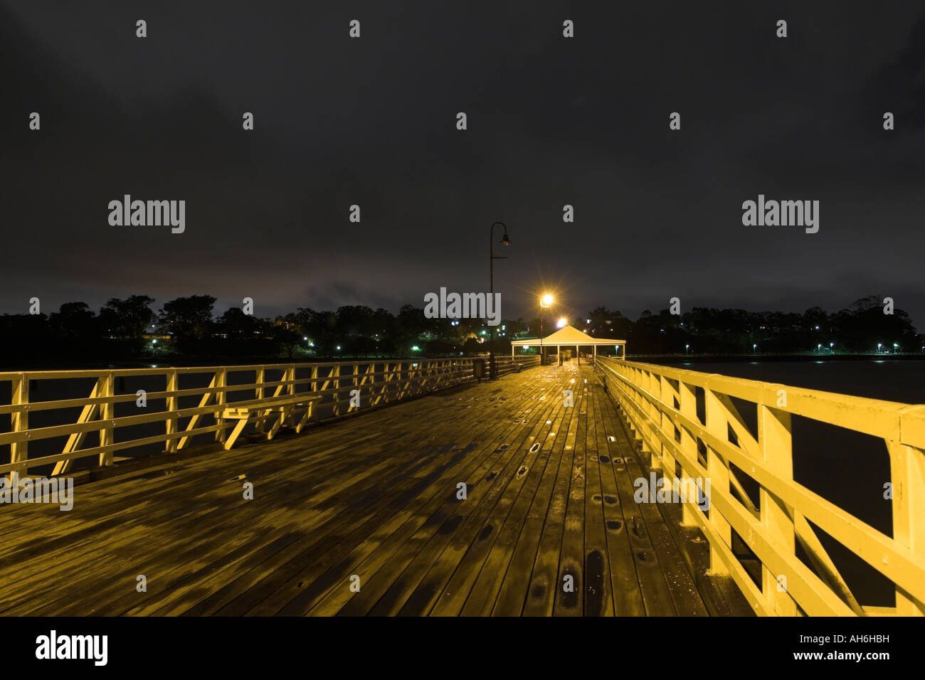 Shorncliffe jetty at night Brisbane, Australia Stock Photo - Alamy