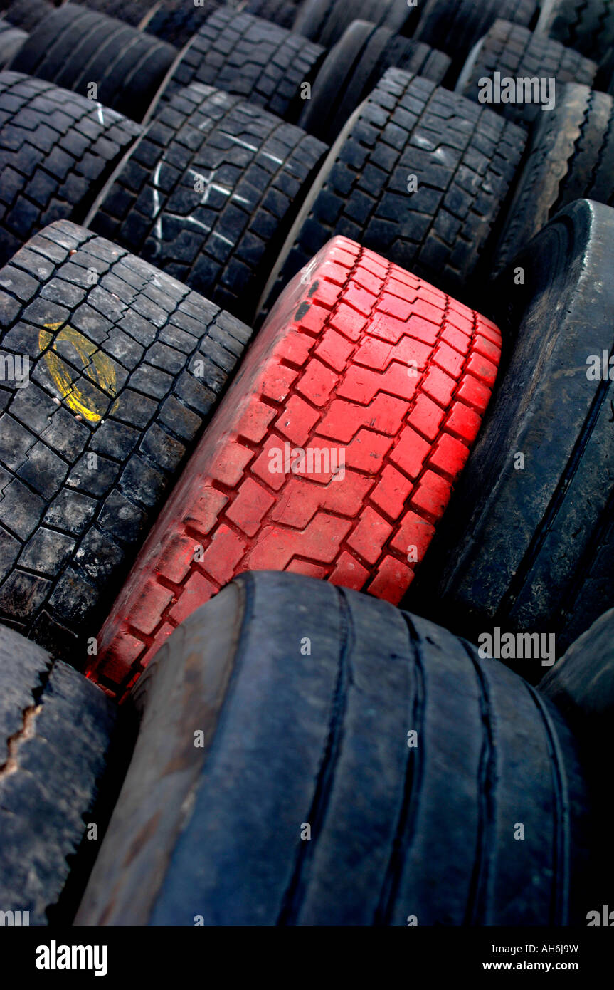 Closeup Of Tyre Treads Stock Photo - Alamy