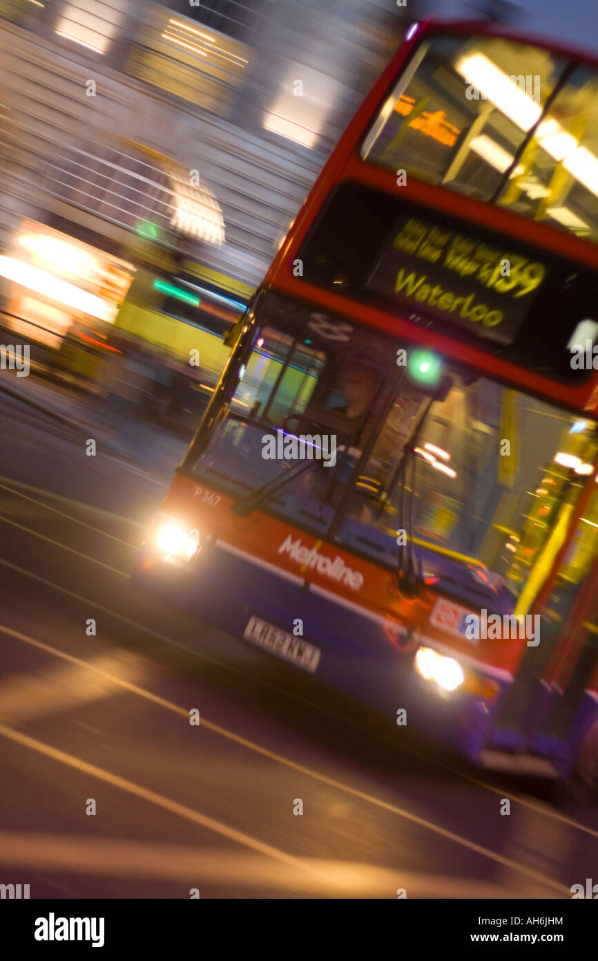 London bus waterloo Stock Photo - Alamy