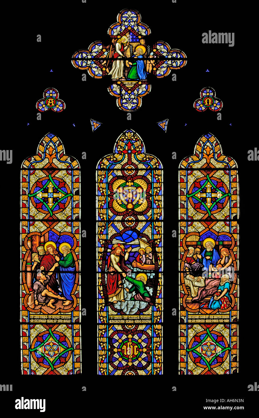 East window. Church of Saint Peter, Great Asby, Cumbria, England, U.K ...