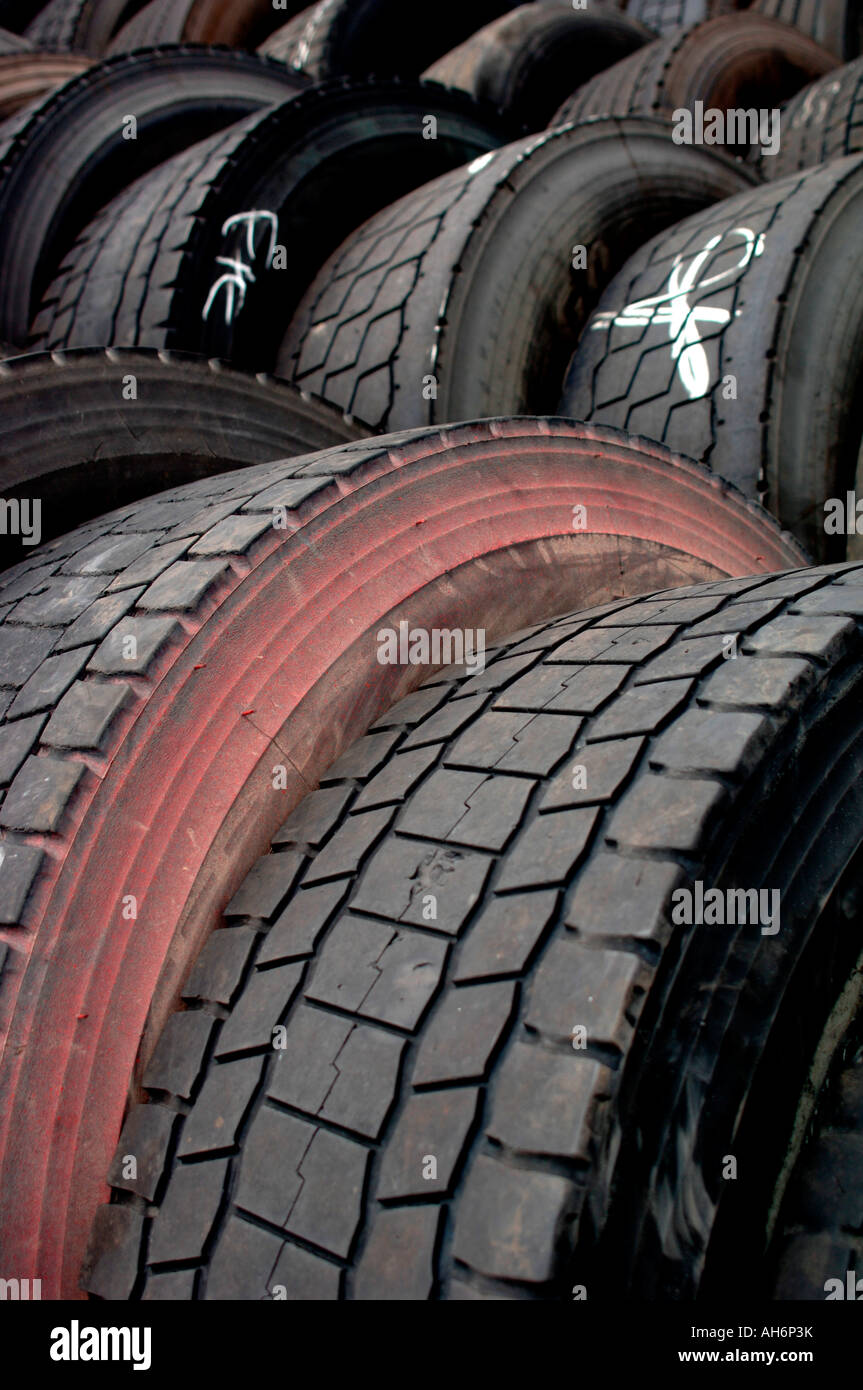 Closeup Of Tyre Treads Stock Photo - Alamy