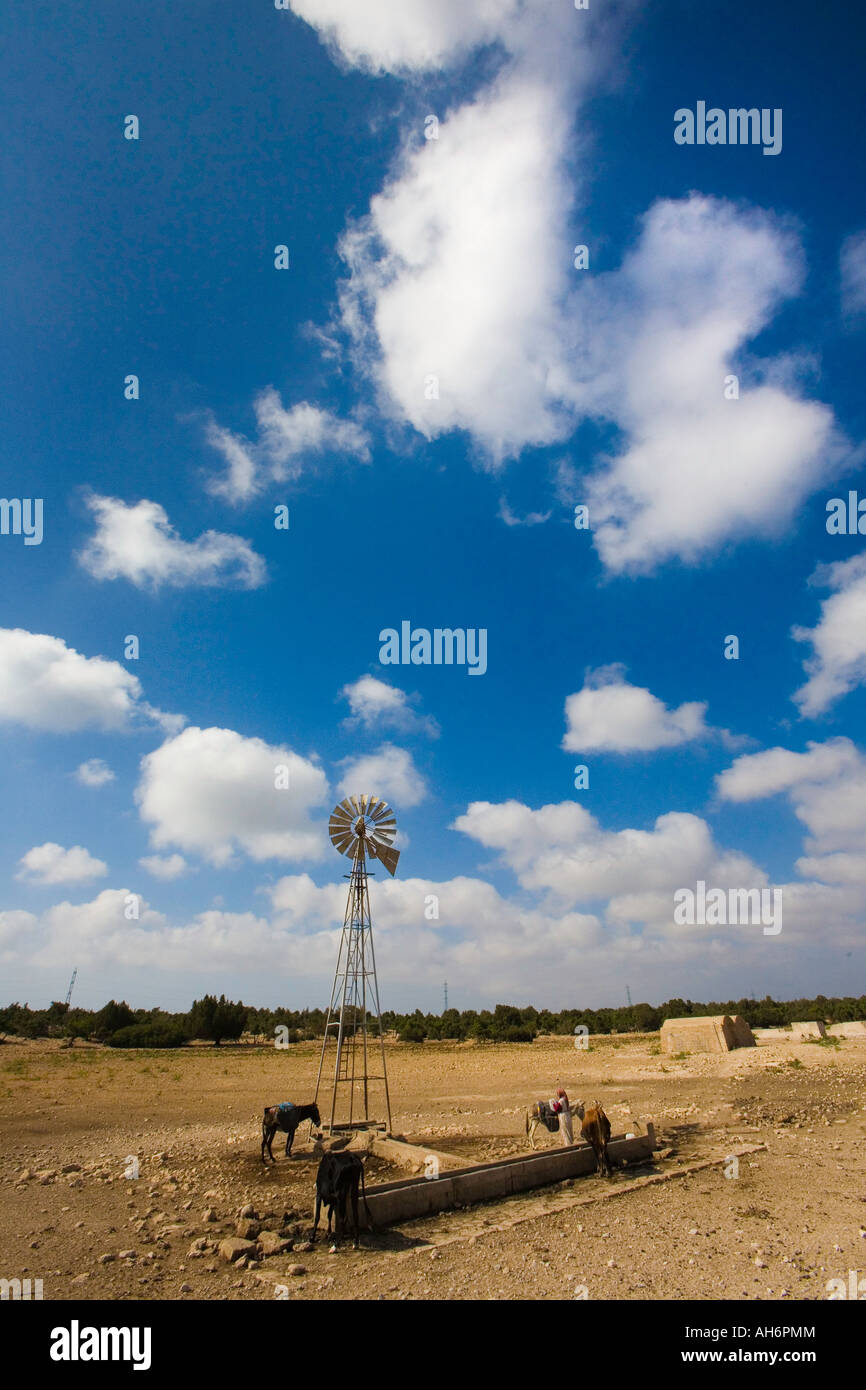 small wind turbine in southern Morocco Stock Photo - Alamy