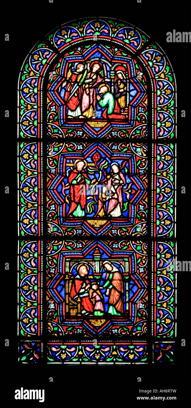 Stained glass window, Ely Cathedral Stock Photo - Alamy