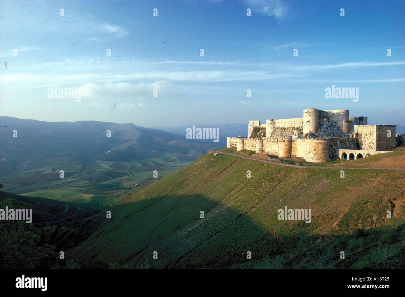 Krak des Chevaliers crusader castle Syria Middle East Stock Photo - Alamy