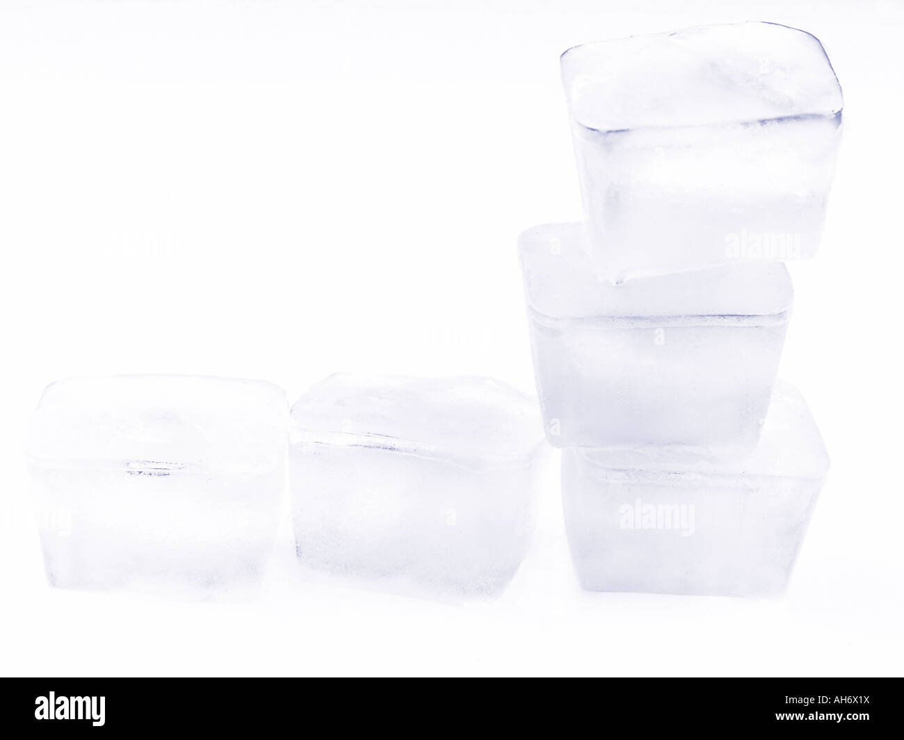 Ice cubes cube icy iced frozen food Cut Out Stock Images & Pictures - Alamy