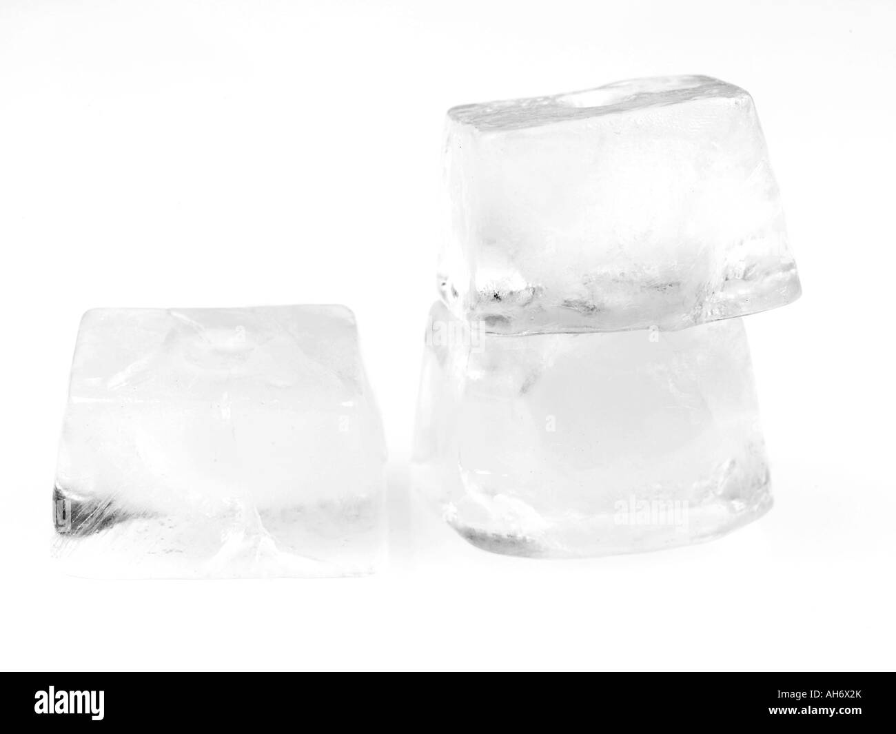 Ice cubes cube icy iced frozen food Cut Out Stock Images & Pictures - Alamy