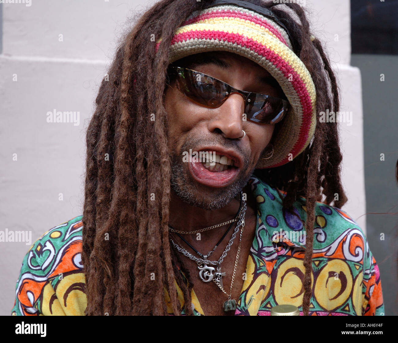 Rastafarian man at Notting Hill annual carnival Stock Photo - Alamy