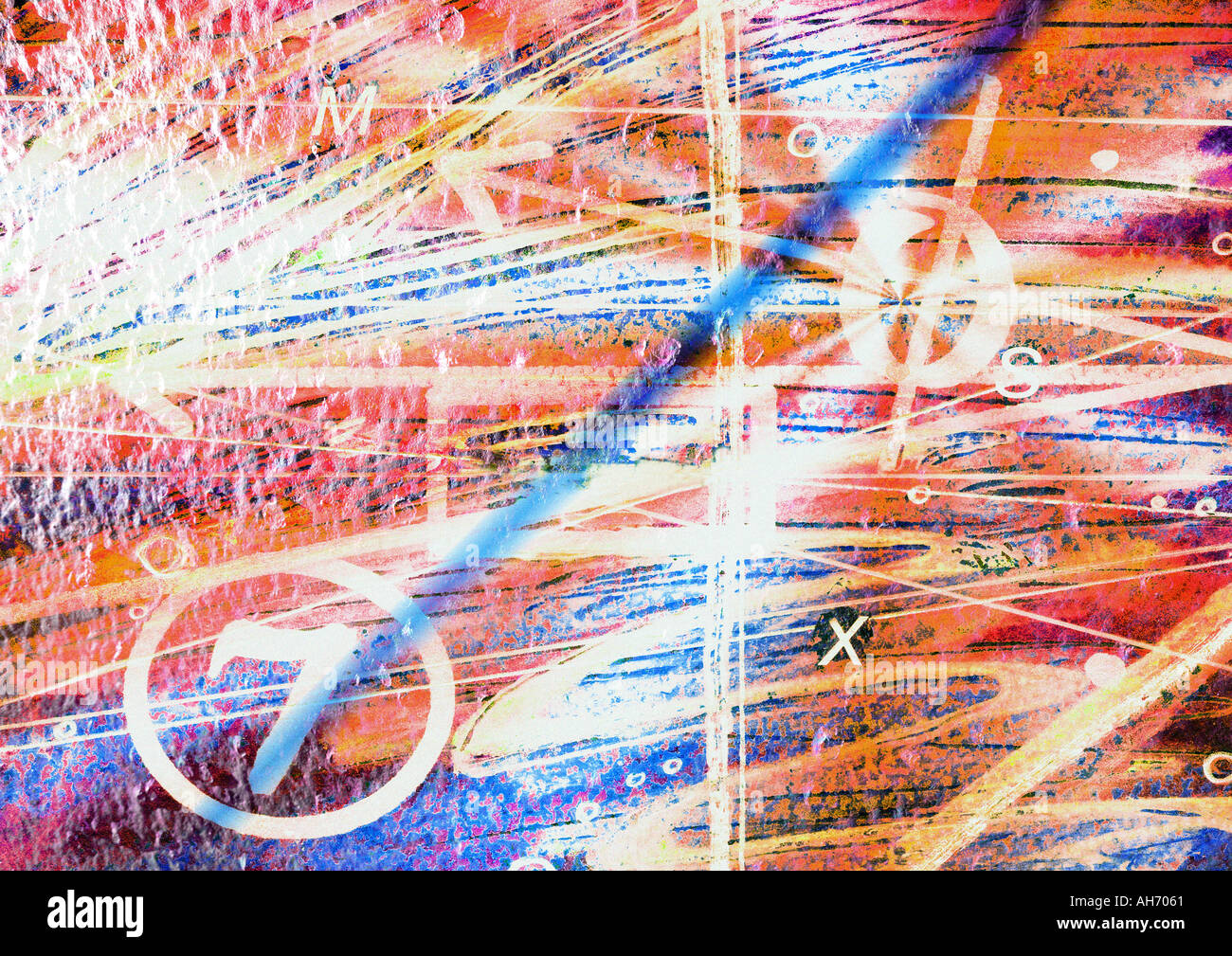 Abstract patterns with number 7 seven Stock Photo - Alamy