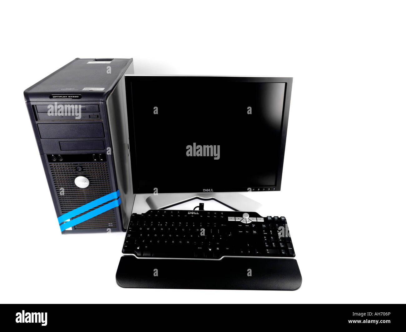 Pc computer technology equipment tower keyboard screen Cut Out Stock ...