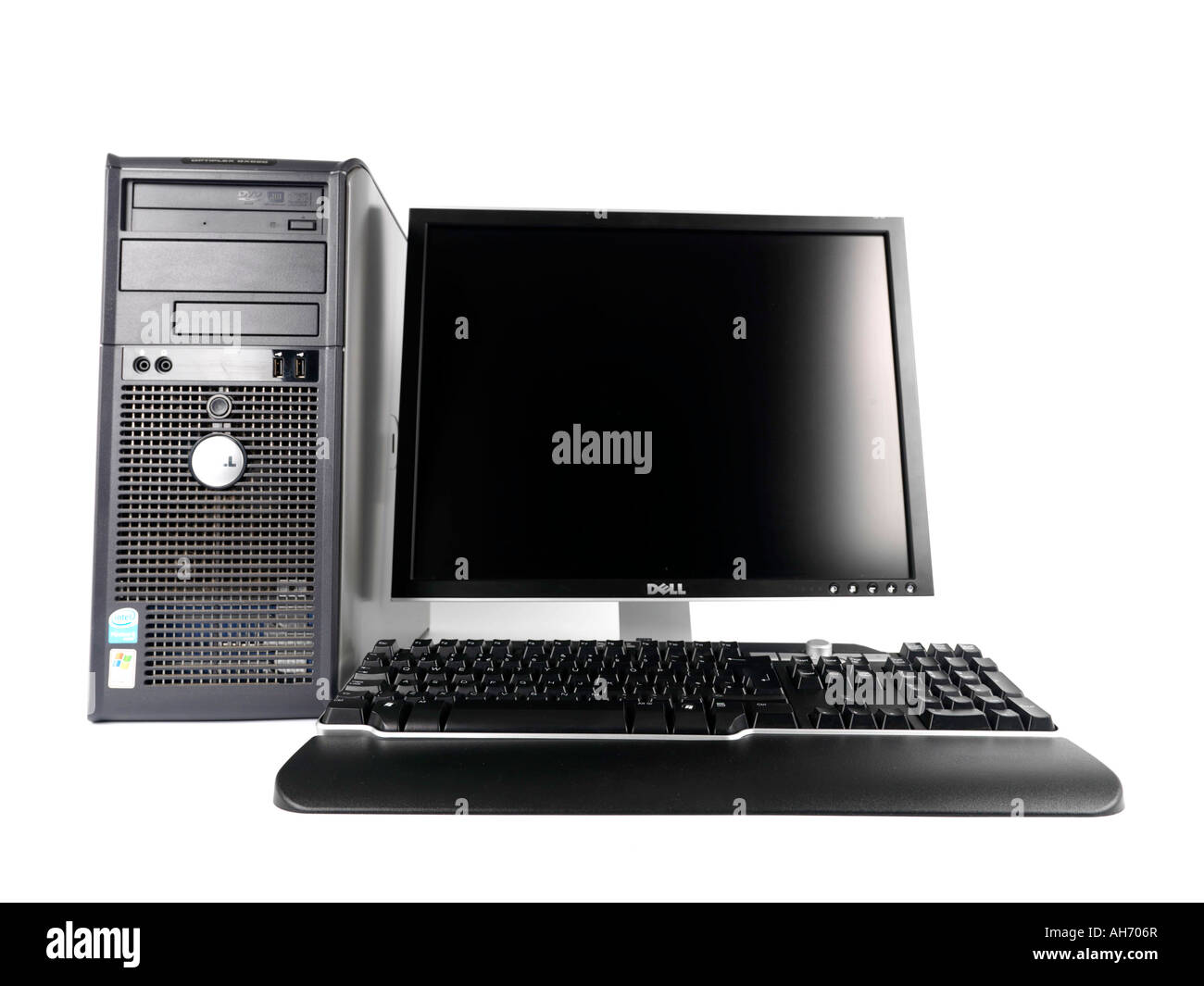 Pc computer technology equipment tower keyboard screen Cut Out Stock ...